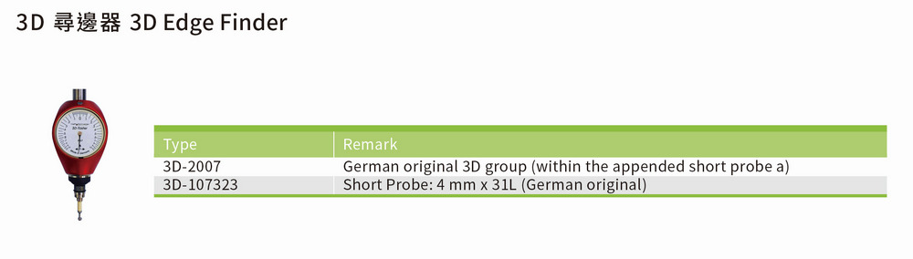Edge Finder- 3D Edge Finder Mechanical Edge Finder Optical edge finder