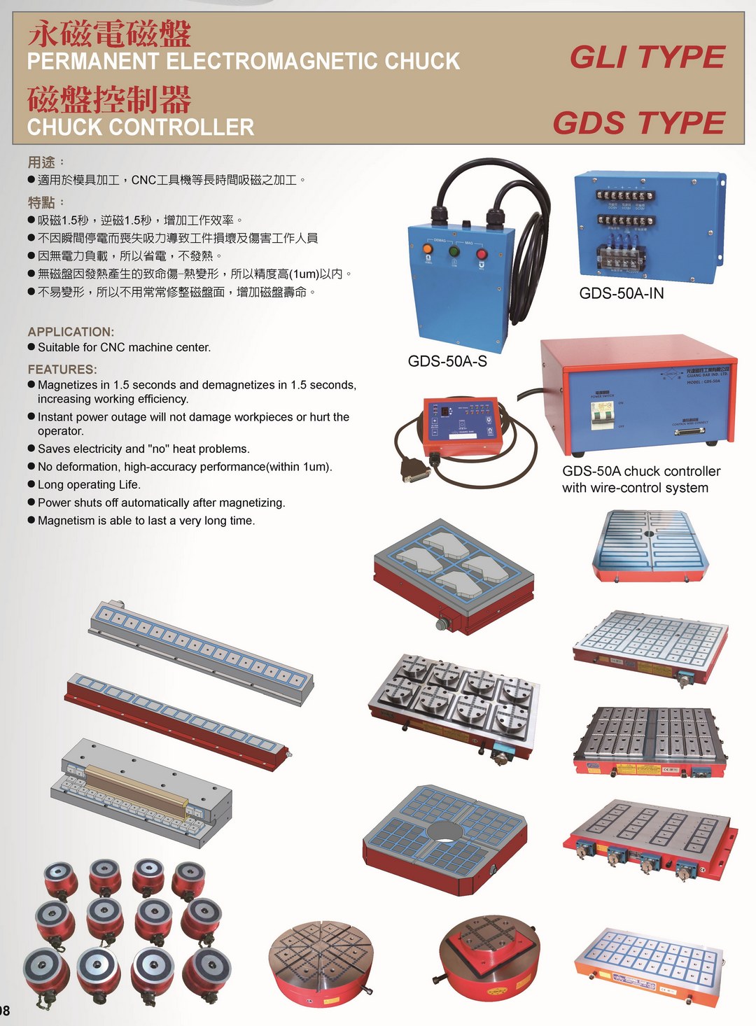 PERMANENT ELECTROMAGNETIC CHUCK / CHUCK CONTROLLER