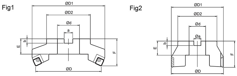 INDEXABLE INSERT CHANGEABLE FACE MILLING CUTTER
